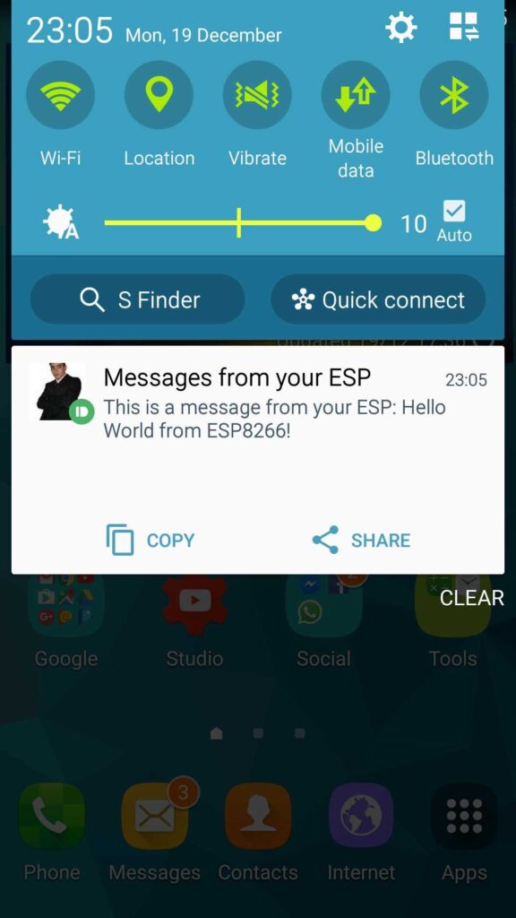Send Android Push Notifications from ESP8266 – Complete IoT Arduino Project